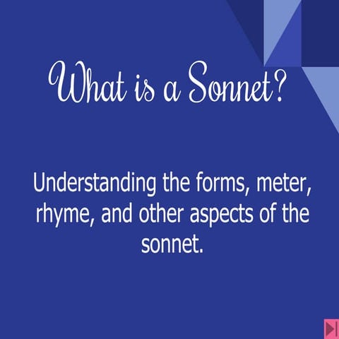 What is a Sonnet slideshow free for all.pptx
