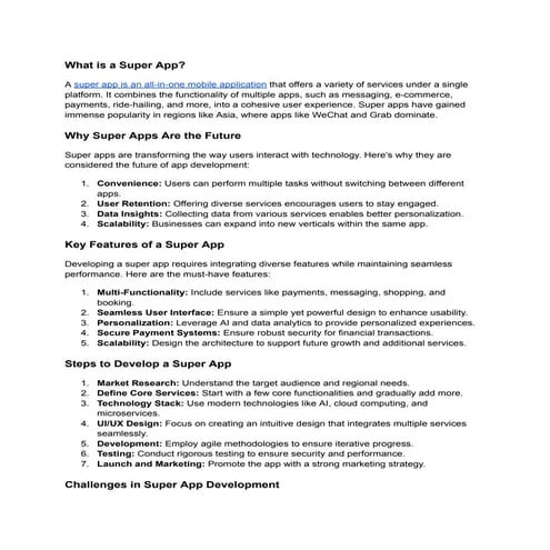 What is a Super App Development Sparkout | PDF