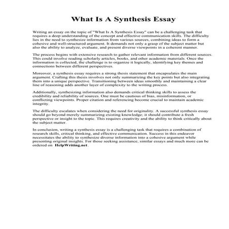 What Is A Synthesis Essay.pdf