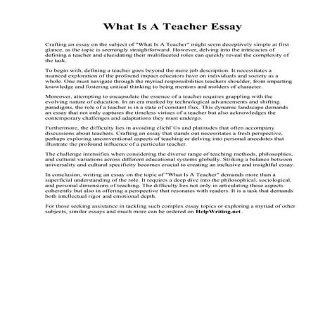 What Is A Teacher Essay.pdf