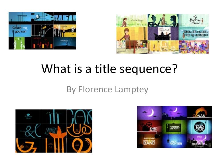 What is a title sequence?