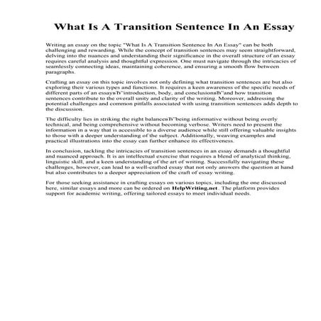 What Is A Transition Sentence In An Essay.pdf