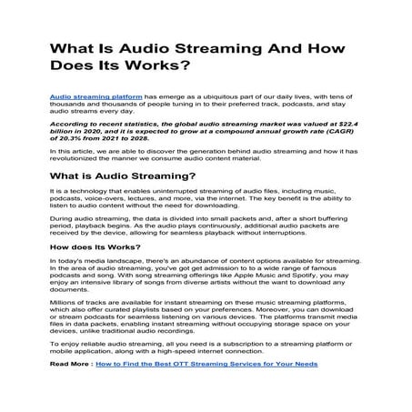 What Is Audio Streaming And How Does Its Works.pdf