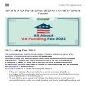 What Is A VA Funding Fee 2022 And Other Important Factors