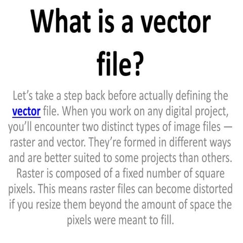 What is a vector file? | PPT