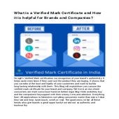 What is a Verified Mark Certificate and How it is helpful for Brands ...