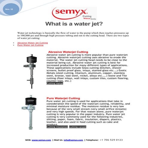what is a water jet? | PDF