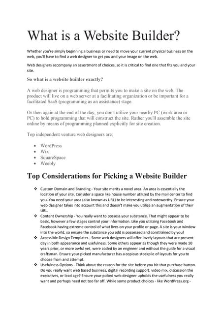 Website Design Development and Marketing Process | PDF | Web ...