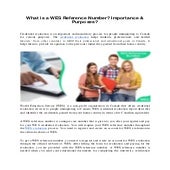 What is a wes reference number