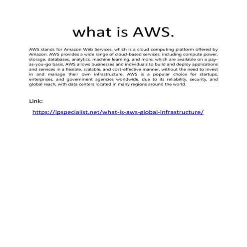 what is AWS | DOCX