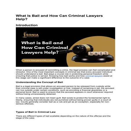 What Is Bail and How Can Criminal Lawyers Help.docx