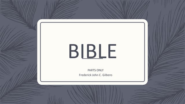 7. sacred scriptures | PPT
