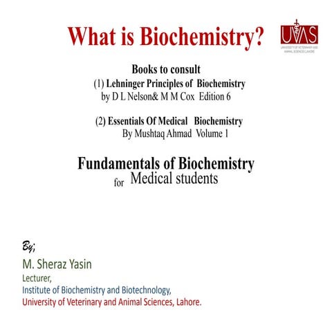 What is Biochemistry and its s c o p e | PPT