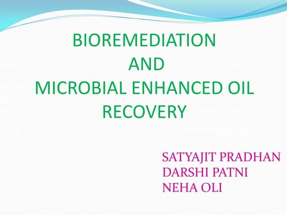 bioremediation of oil spills | PPT