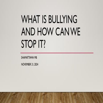 Bullying Powerpoint | PPT