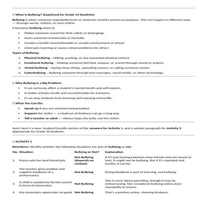 💢 What Is Bullying English 10 Notes.docx