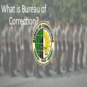 Short description of what is Bureau of Corrections | PPTX