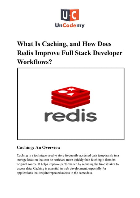 What Is Caching, and How Does Redis Improve Full Stack Developer ... What Is Caching, and How Does Redis Improve Full Stack Developer ...