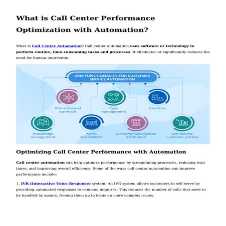 What is Call Center Performance Optimization with Automation.pdf