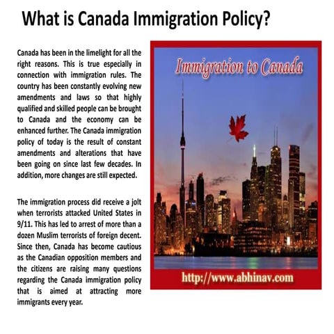 What is canada immigration policy? | PPTX