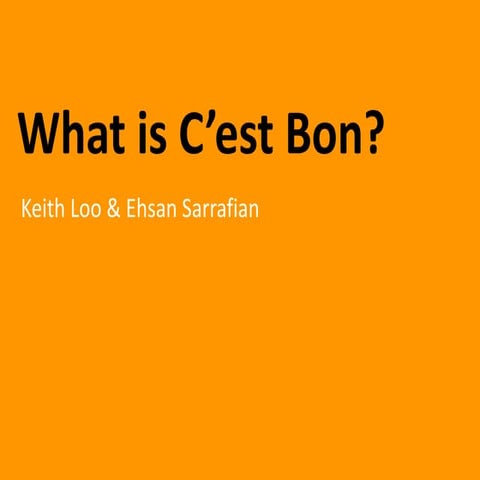 What Is C’est Bon? | PPT