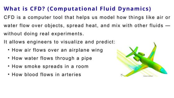 Computational Fluid Dynamics Cfd Pptx 3 D Graphics Computer Software And Applications