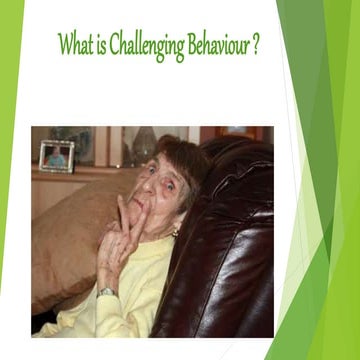Managing challenging behaviours | PPTX