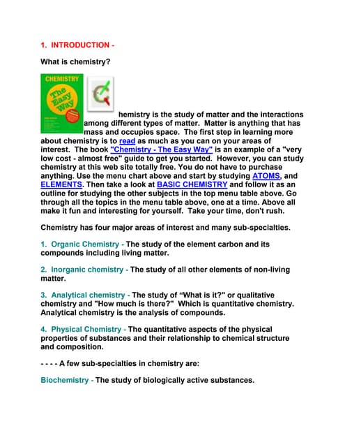 general chemistry. introduction. pdf | PDF | Physics | Science