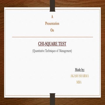 What is chi square test | PPTX