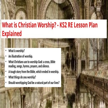 What is Christian Worship UPDATED - KS2 RE Lesson Plan Explained | PPTX