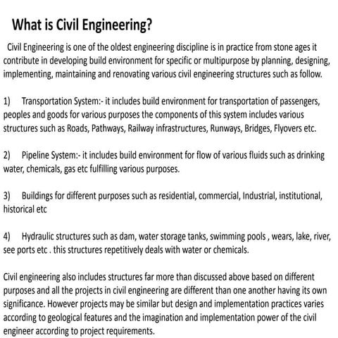 W hat is civil engineering | PPT