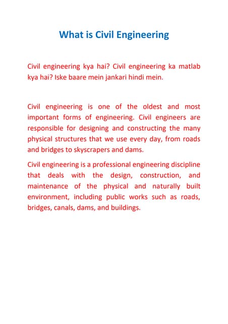 Civil Engineer क्या है, Civil Engineer कैसे बनें | PDF