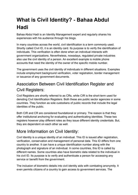 Role of Biometrics in CIVIL ID - Bahaa Abdul Hadi.pdf