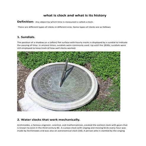 what is clock and what is its history.docx | Physics | Science