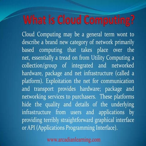 What is cloud computing | PPTX