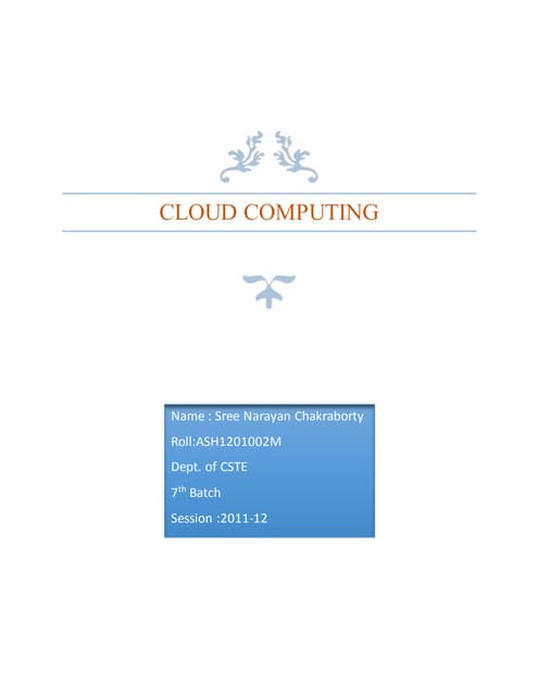 Cloud computing abstract | DOCX