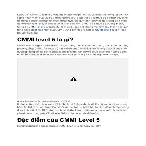 What is CMMI level 5? Characteristics of CMMI level 5 | PDF