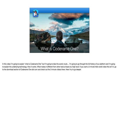 What is Codename One - Transcript.pdf