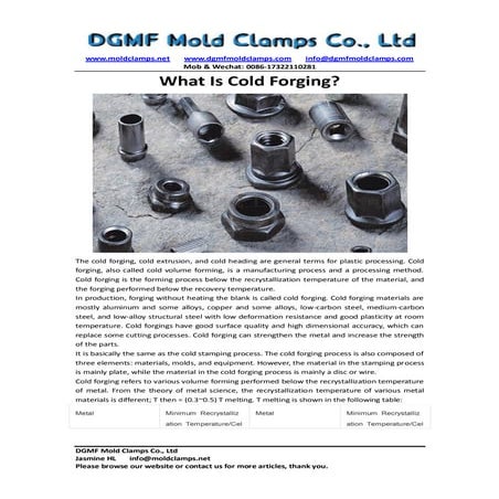 What is cold forging? | PDF
