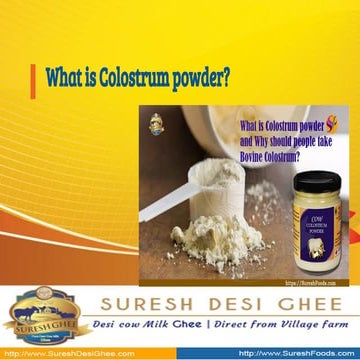 Benefits of colostrum powder – Bovine Colostrum | PDF