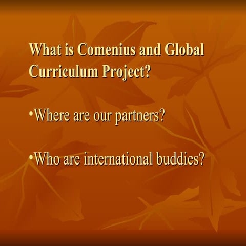 What Is Comenius | PPT
