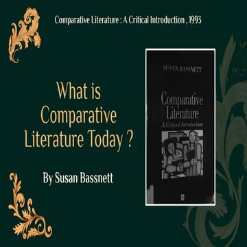 What is Comparative Literature Today ? | PDF