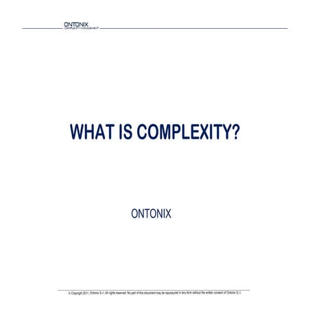 What is complexity | PDF