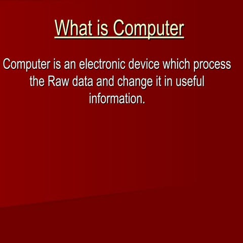 What is computer | PPT