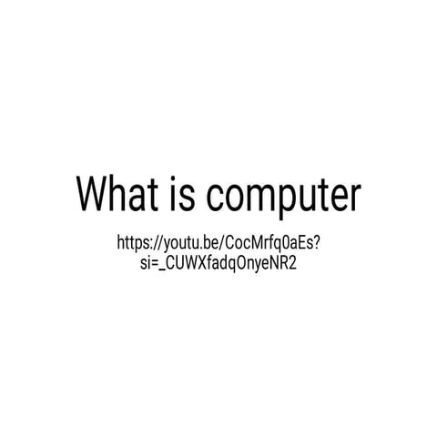 what is computer, and part of computer . | PPT