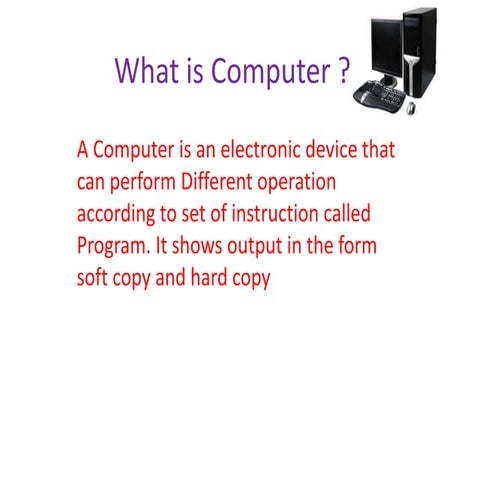 What is computer(1) | PPT