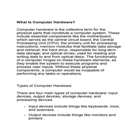 What Is Computer Hardware and software.docx