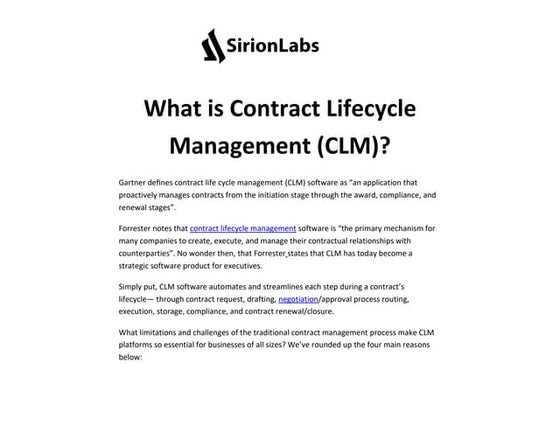 Agentic AI-powered Contract Management Software - Volody CLM | PDF