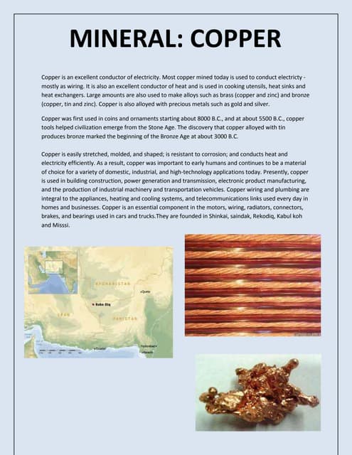 Copper Element Uses