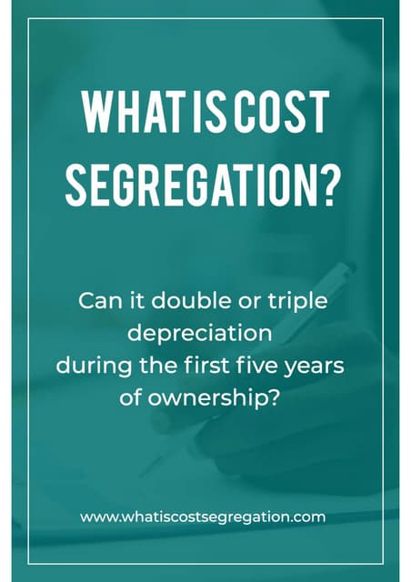 What is DIY cost segregation? | PDF | Home Improvement | Home & Garden